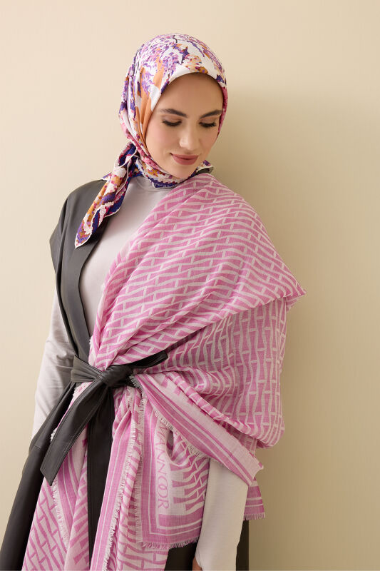 Eye of Iman Silk Shawl Fuchsia | Imannoor